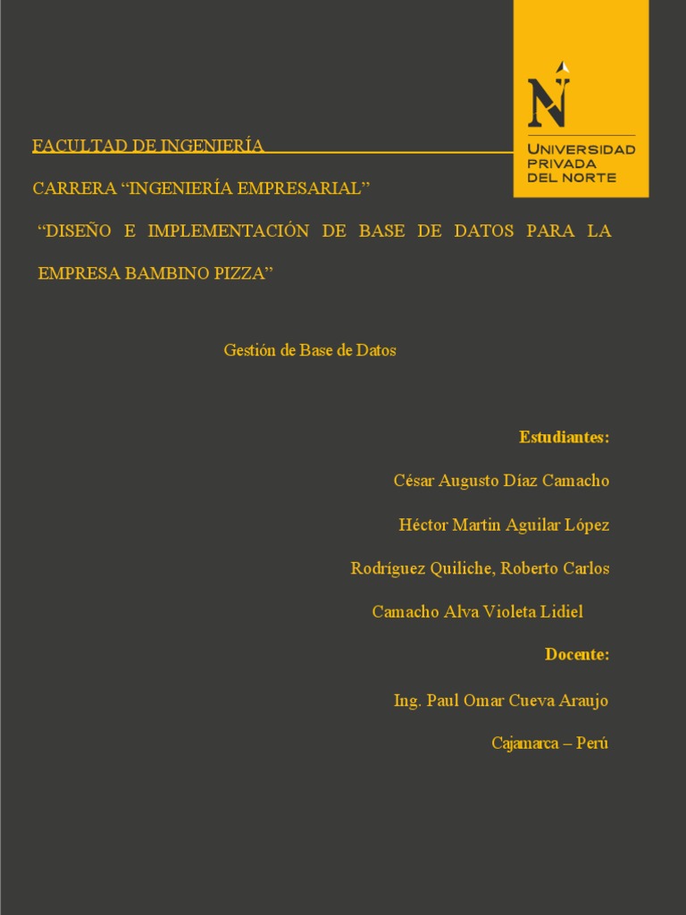 Base de Datos FINAL | PDF | SQL | Bases de datos