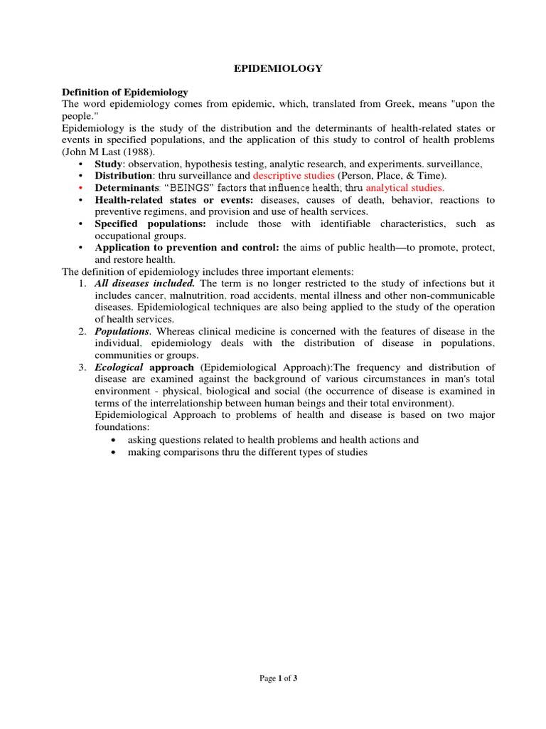 Introduction To Epidemiology | PDF | Epidemiology | Risk