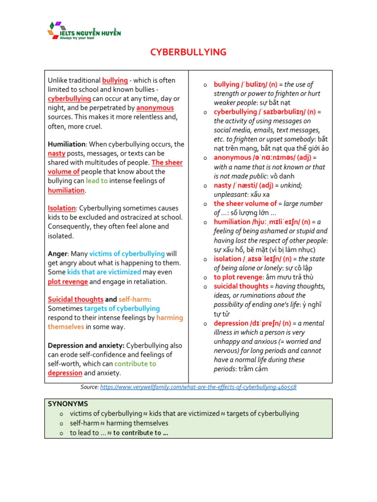 Cyberbullying's Impact on Kids | PDF | Cyberbullying | Bullying
