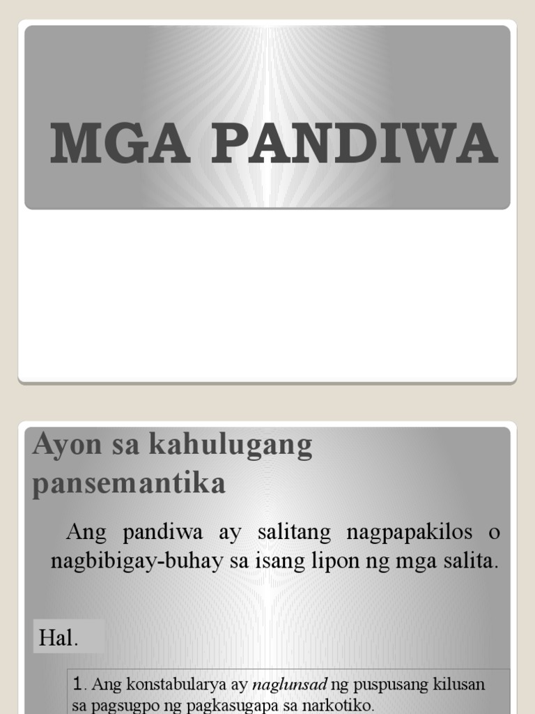MGA PANDIWA PPT | PDF