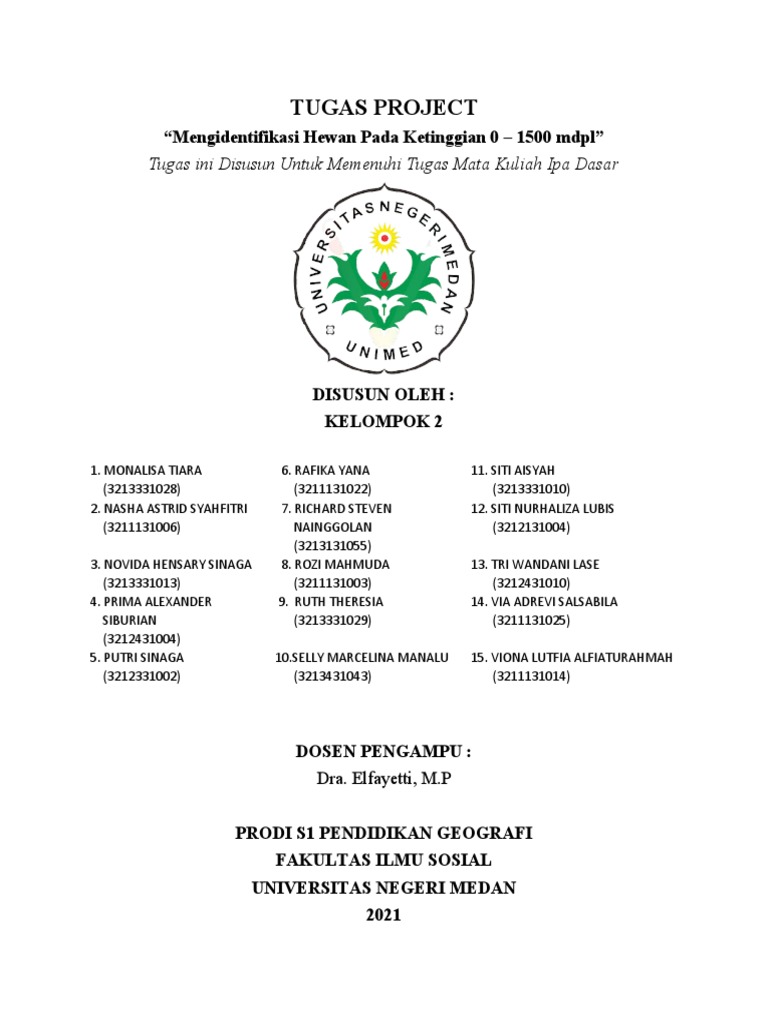 Tugas Project Ipa Dasar Kel.2 2021 | PDF | Kajian Bahasa Asing | Sains & Matematika