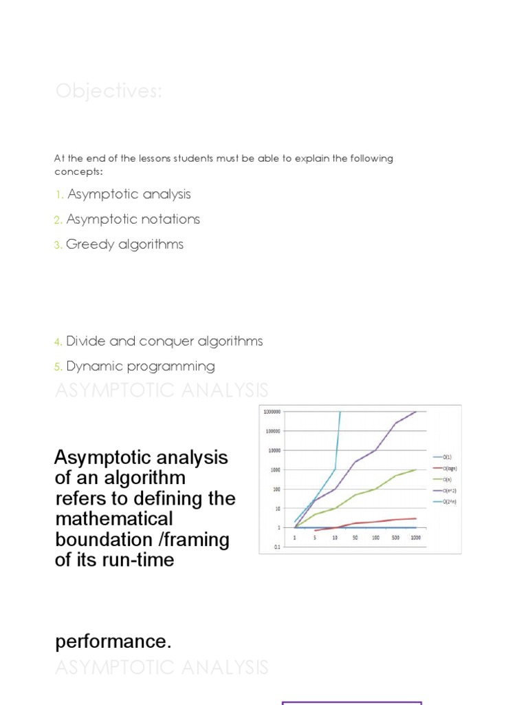Asymptotic Analysis: Objectives | Download Free PDF | Time Complexity | Dynamic Programming