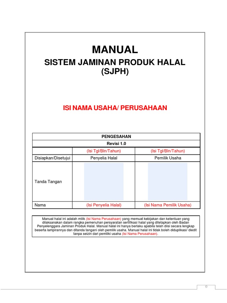 Manual SJPH BPJPH | PDF | Karier & Perkembangan