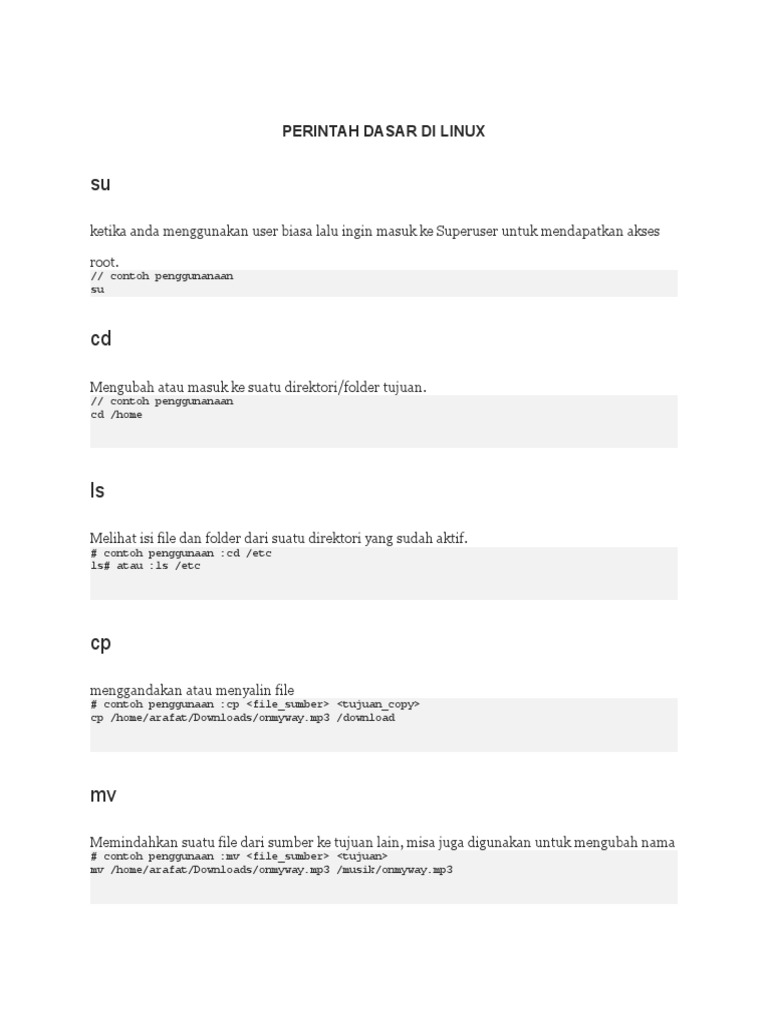 Daftar Perintah Yang Saya Jelaskan | PDF