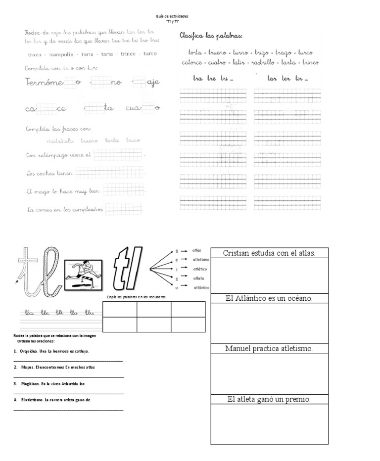 Guía de Actividades "TR y TL" | PDF
