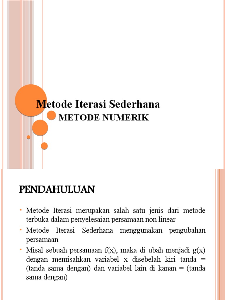 Metode Iterasi Sederhana | PDF