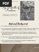 Post Colonial Period of The Philippines | PDF | Philippines | Colonialism
