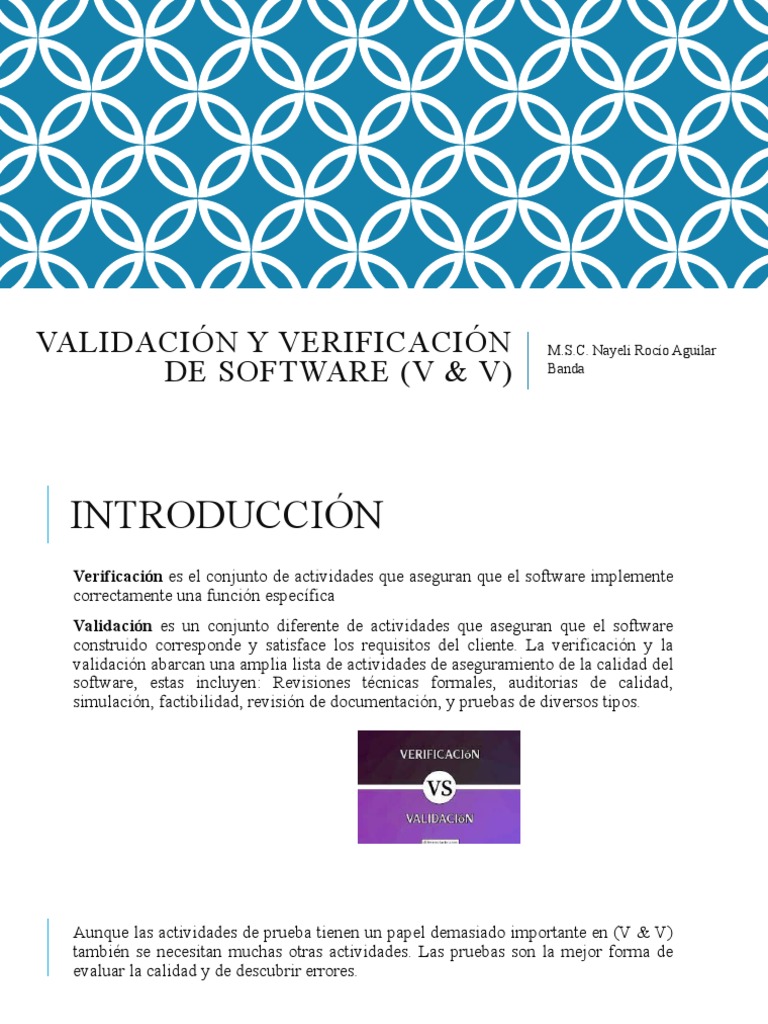 Validación y Verificación de Software | PDF | Software | Calidad ...