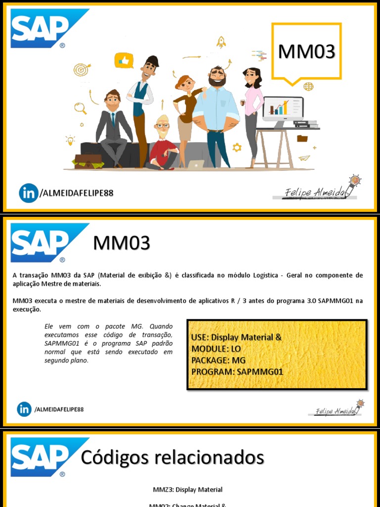 Tutorial sobre Transação MM03 no SAP | PDF | Engenharia da Computação ...