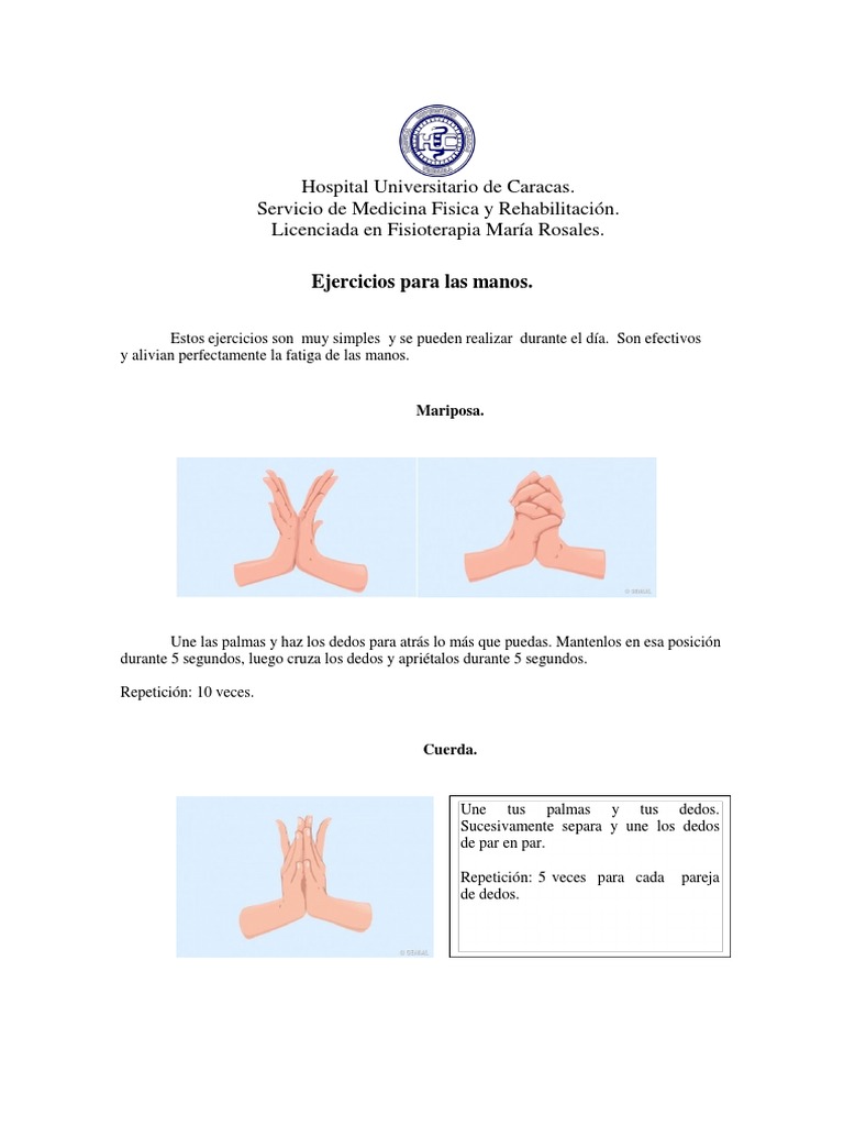 Ejercicios para Las Manos PDF | PDF | Mano | Pulgar