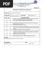 Workshop Inspection Checklist | PDF | Manufactured Goods | Building ...