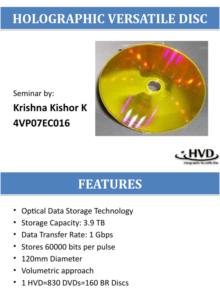 Holographic Versatile Disc | PDF | Sound Production Technology | Holography