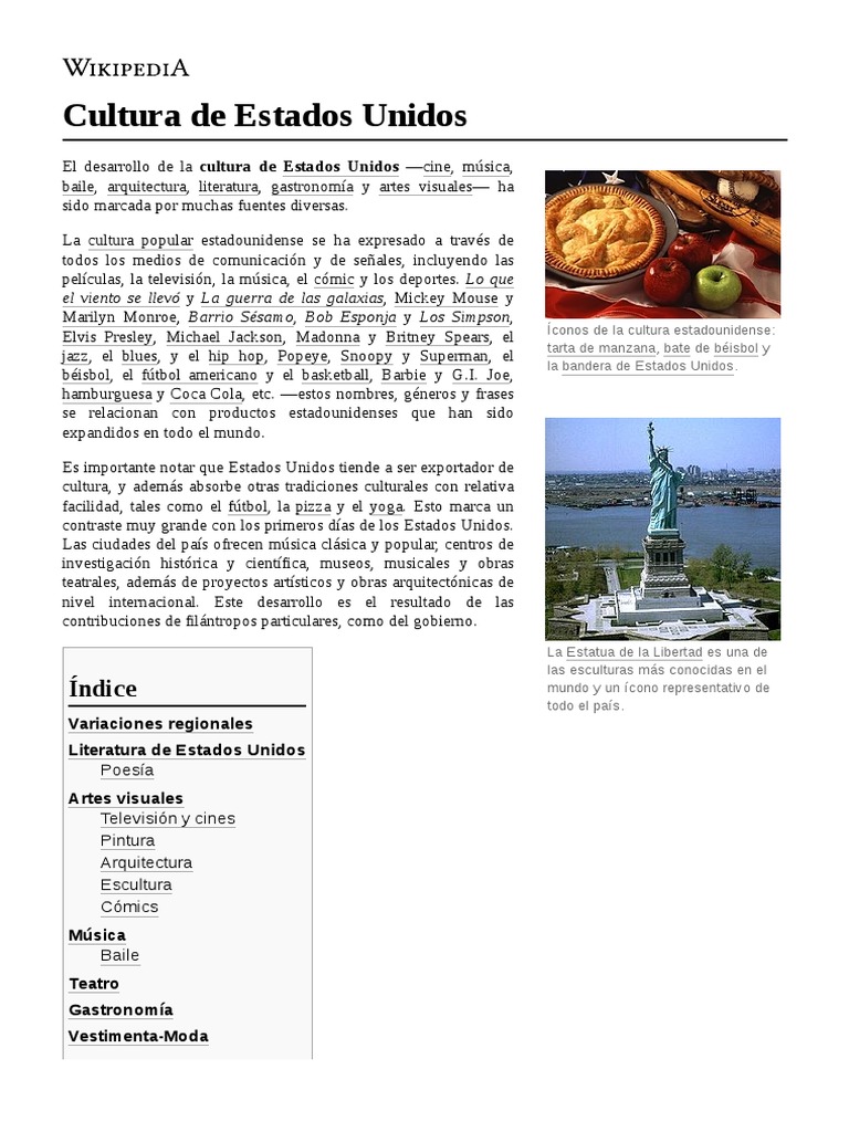 Cultura de Estados Unidos | PDF | Cultura de los Estados Unidos | Oeste ...