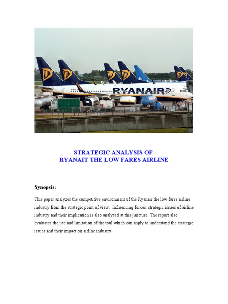 Ryanair Strategic Analysis | PDF | Generic Drug | Strategic Management