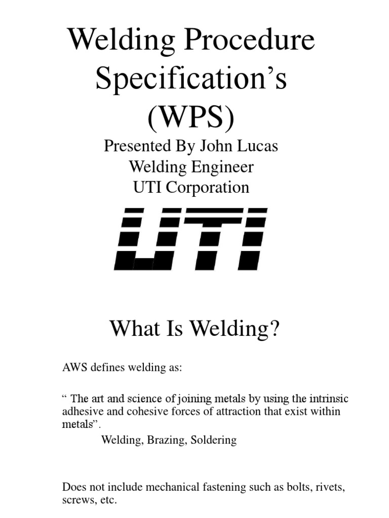Understanding Welding Procedure Specifications | PDF | Construction ...