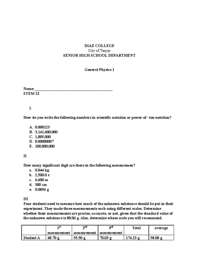 First Mid Quarter Exam | PDF