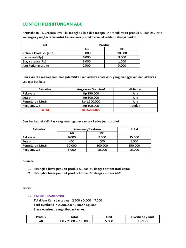 Perhitungan Abc | PDF