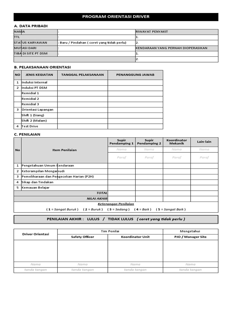 Orientasi Driver | PDF