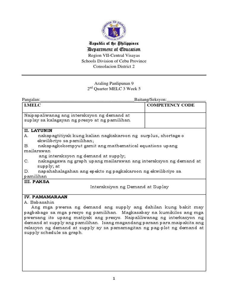 Q2MELC3 WK 5 COYOCA | PDF