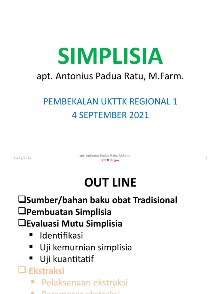 Bahan Alam - Simplisia | PDF