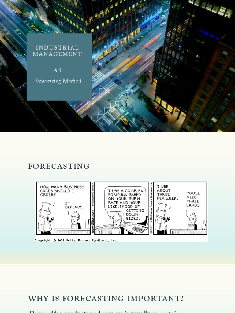 3 Forecasting Method Industrial Management Pdf Forecasting