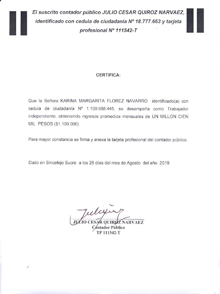 Certificado de Contador | PDF