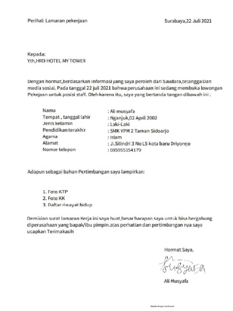 Ali Musyafa CV | PDF
