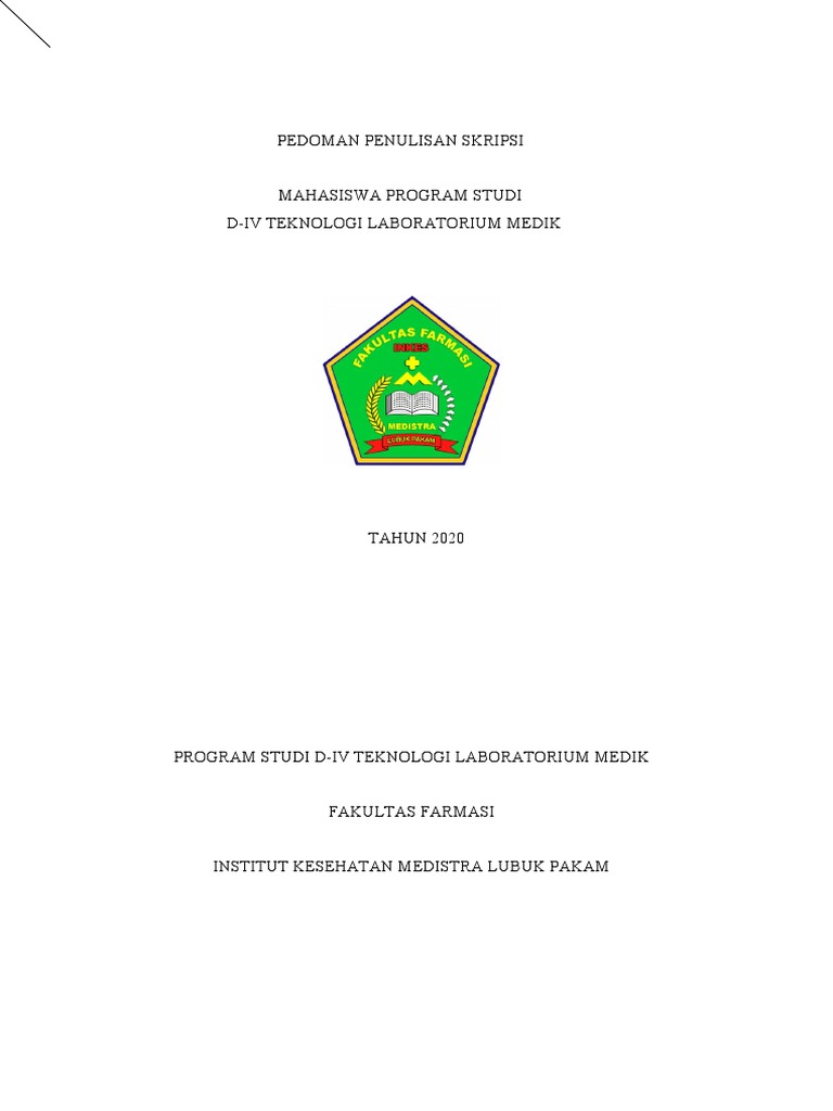 Pedoman Penulisan Skripsi TLM | PDF