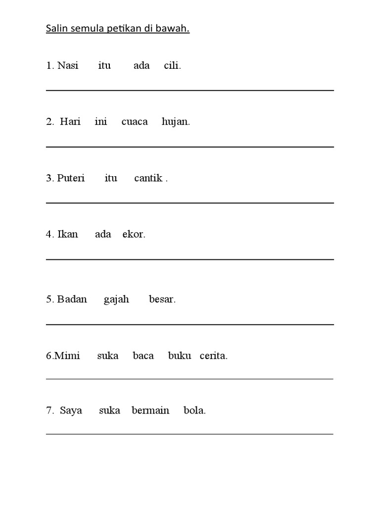 Salin Semula Petikan Di Bawah | PDF