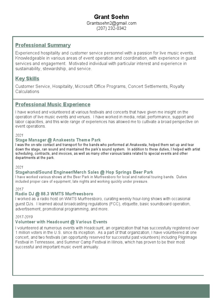 Grant Resume | PDF