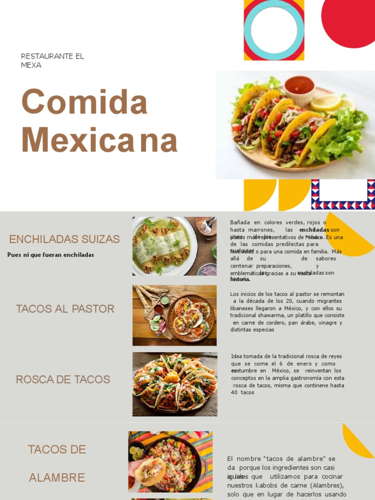 Sabores y Platillos de la Comida Mexicana | PDF | Cocina mexicana | Taco
