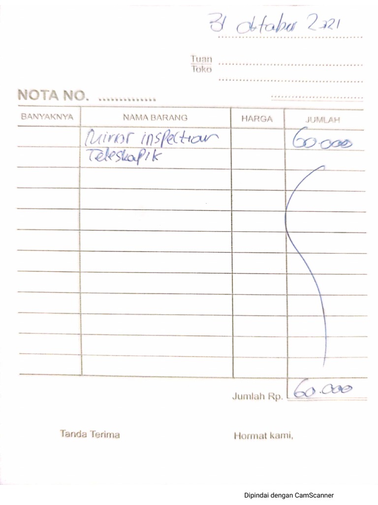 Nota Spare Parts | PDF