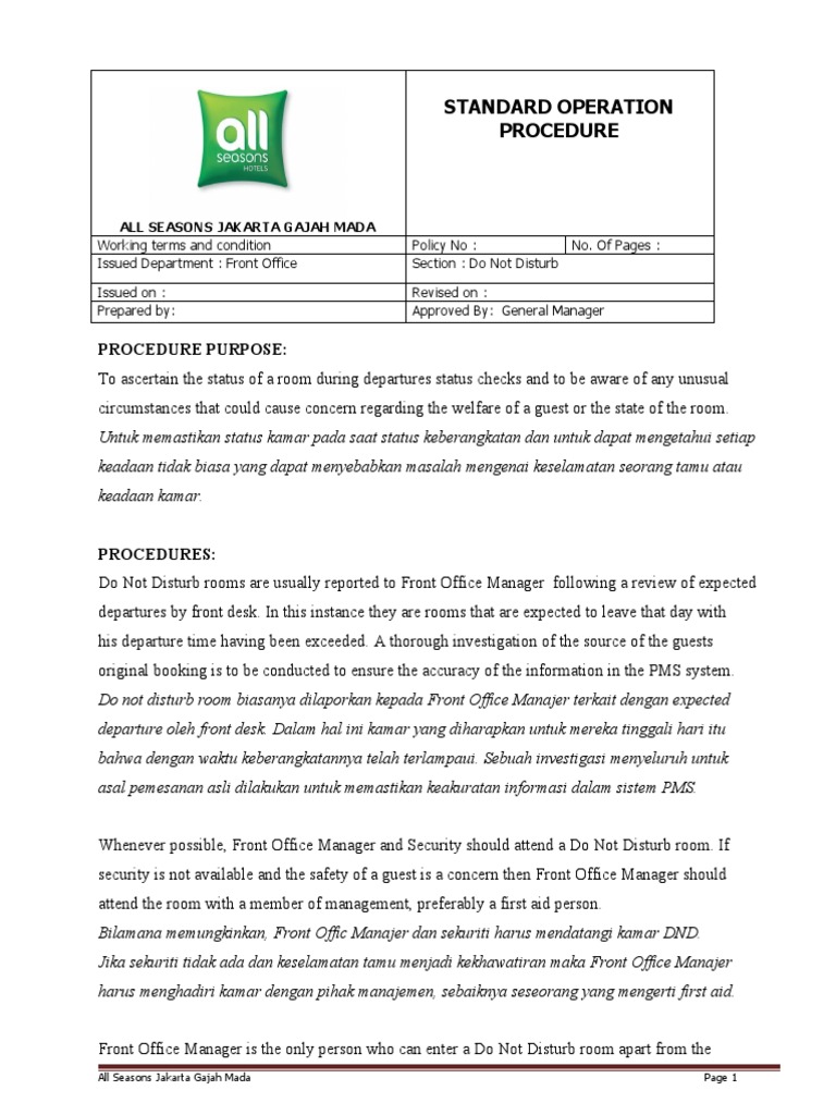 Do Not Disturb | PDF