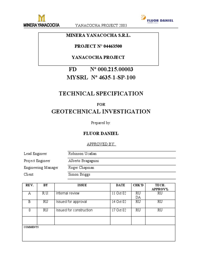 Geotechnical Investigation Acero | PDF | Deep Foundation | Geotechnical Engineering