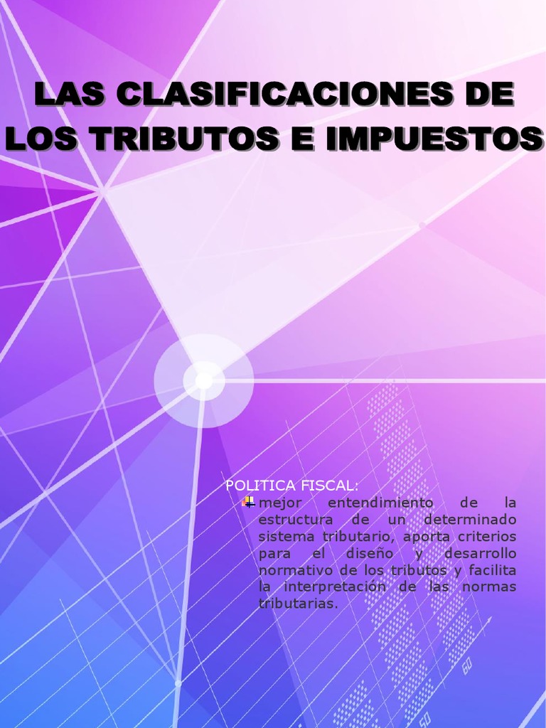 Clasificacion de Los Tributo | PDF | Impuestos | Economias