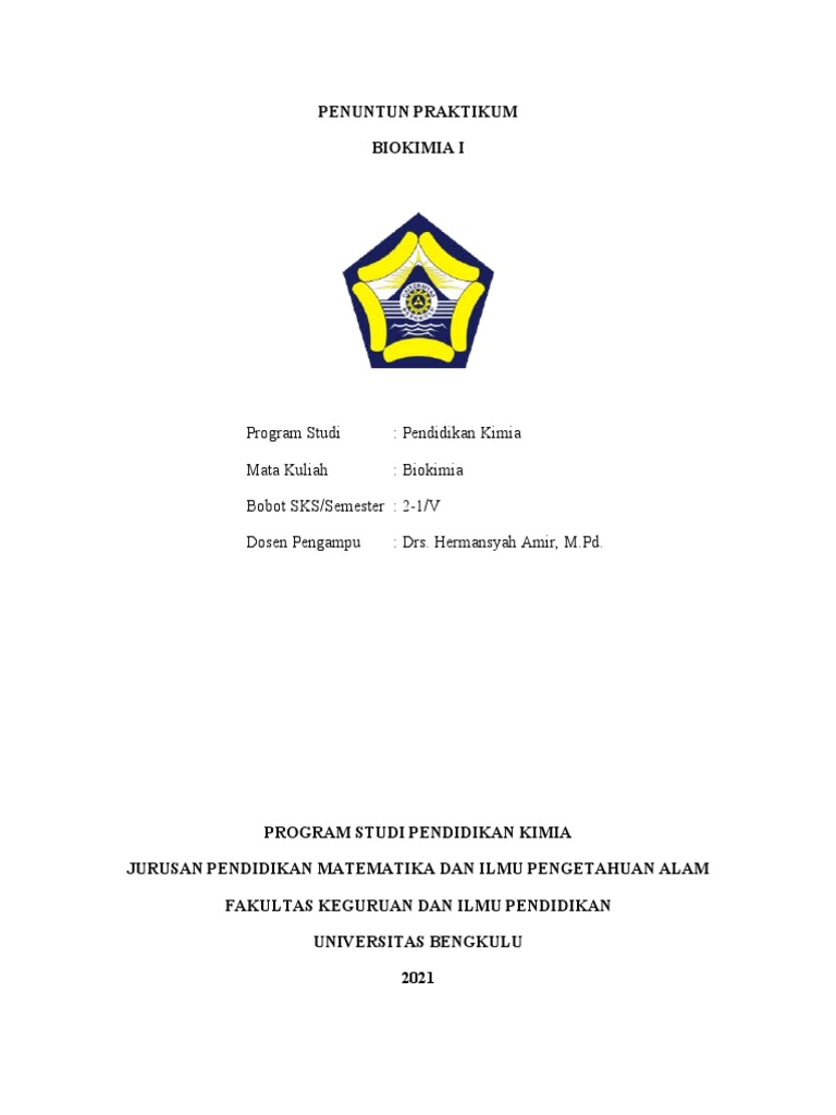 Penuntun Praktikum Biokimia | PDF | Kesehatan Holistik | Sains & Matematika