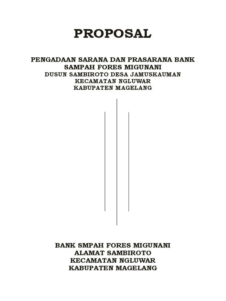 Proposal Bank Sampah Fores | PDF