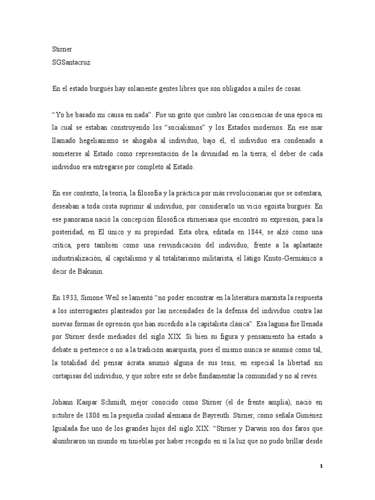 Max Stirner | PDF | Karl Marx