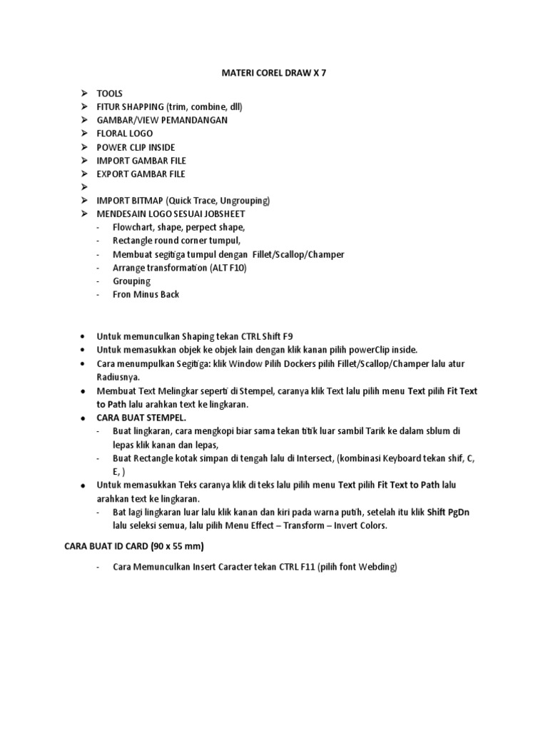 Materi Corel Draw X 7 Pdf