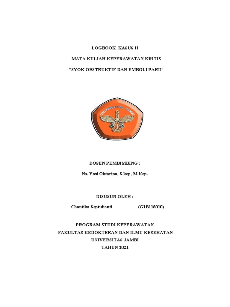 Logbook Tutor 2 Chantika Septidianti G1B118010 Kep Kritis | PDF