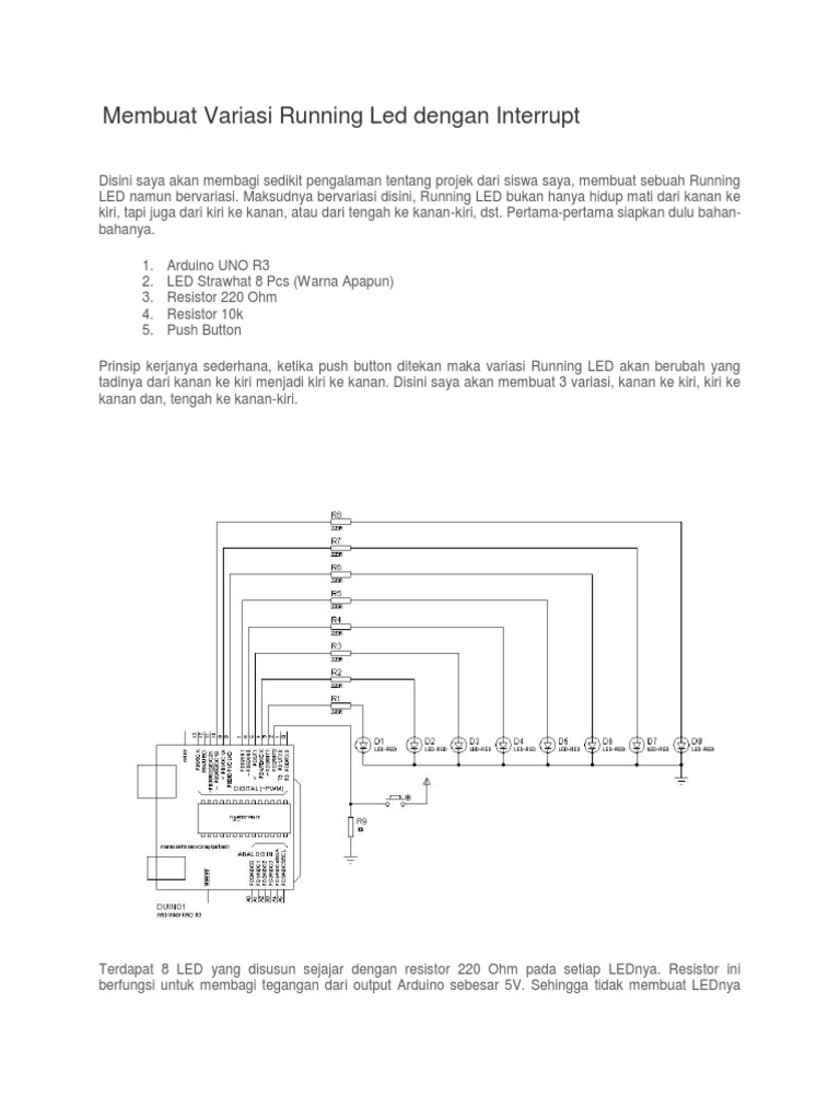Membuat Variasi Running Led Dengan Interrupt | PDF