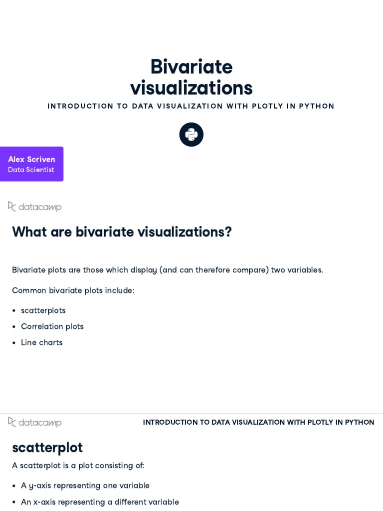Bivariate Visualizations: Alex Scriven | PDF | Scatter Plot ...