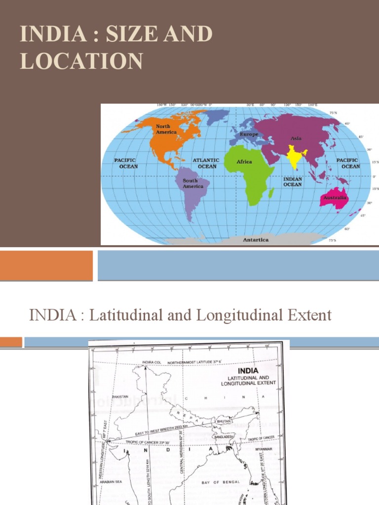 India: Size, Location, and Time Zones | PDF