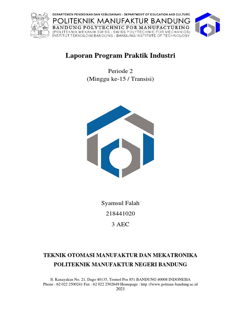 Laporan PPI Luar - POLMAN Bandung (Minggu 15) | PDF