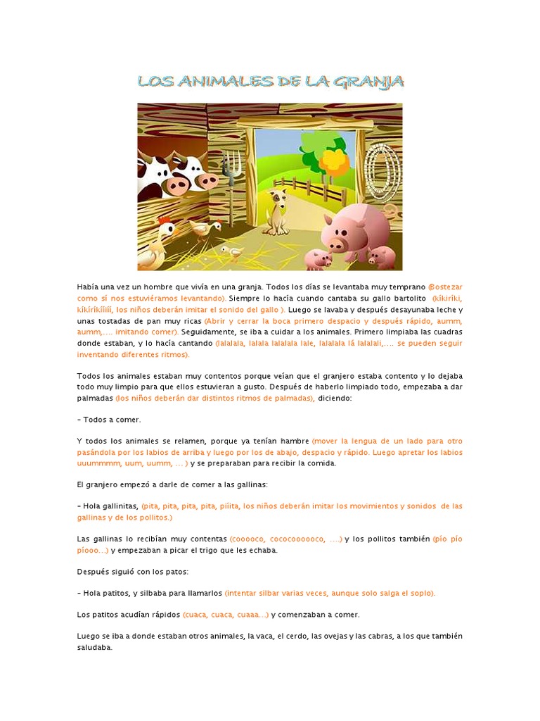 Cuento-Los Animales de La Granja | PDF