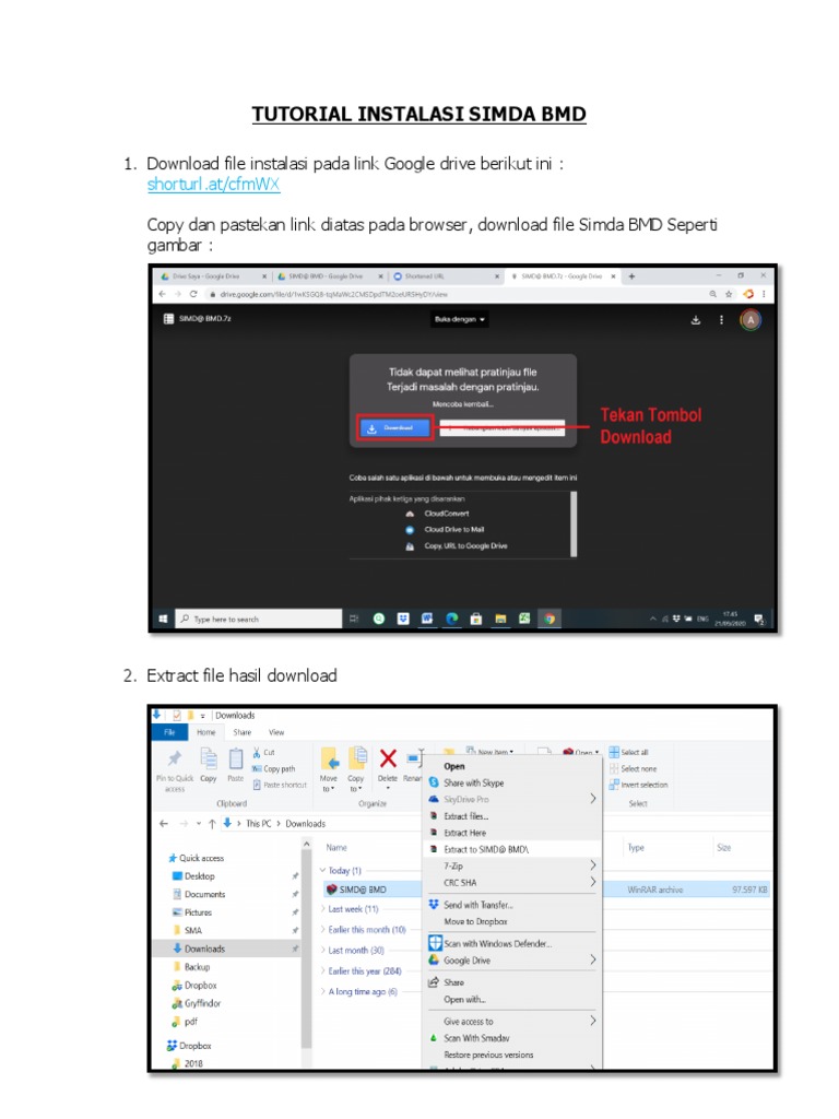 Tutorial Instalasi Simda BMD | PDF