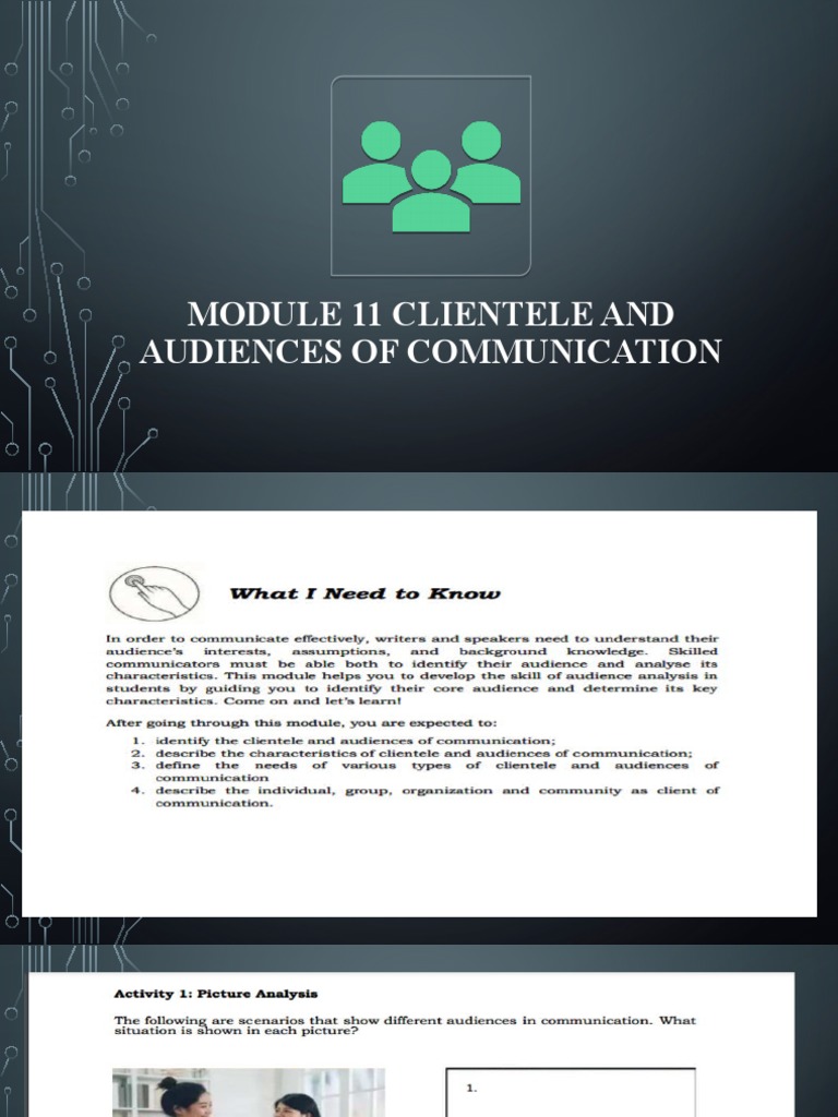 Module 11 Clientele and Audiences of Communication | PDF