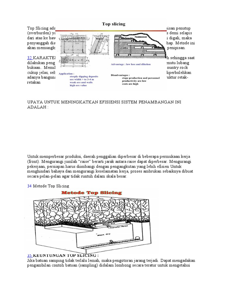 Top Slicing Adalah Suatu Penambangan Untuk Endapan | PDF
