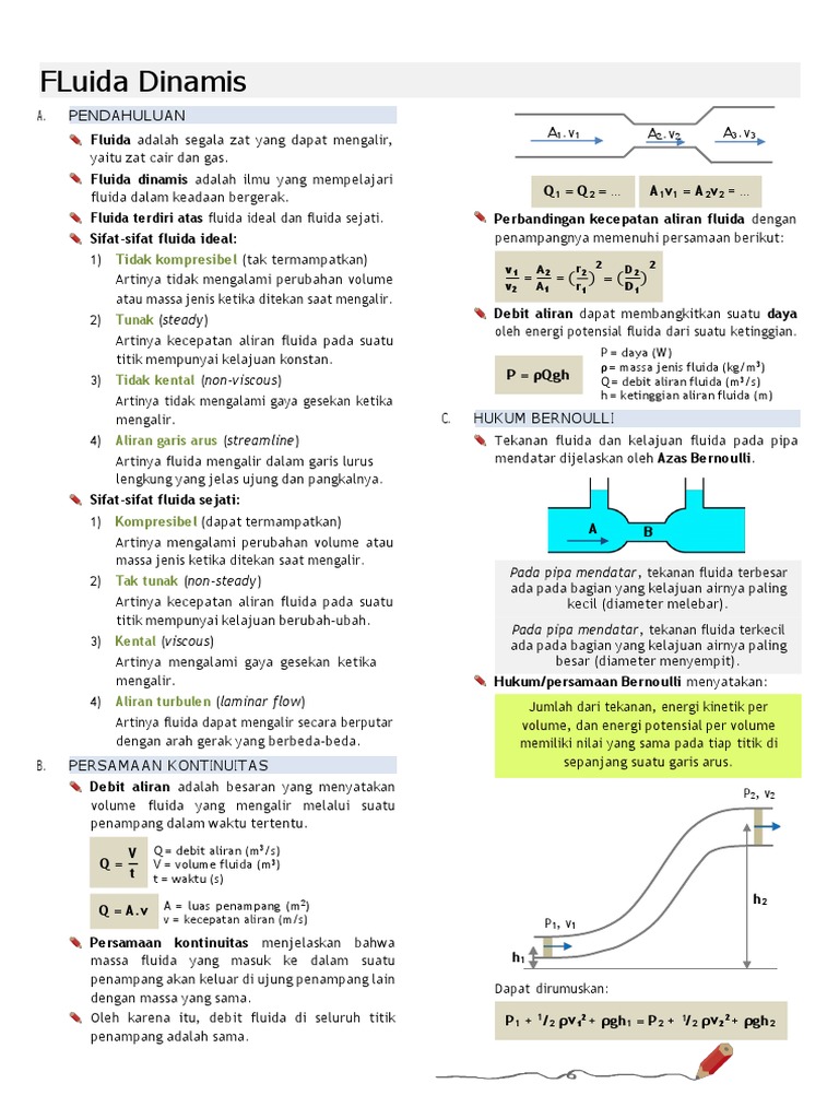 Materi Fluida Dinamis | PDF