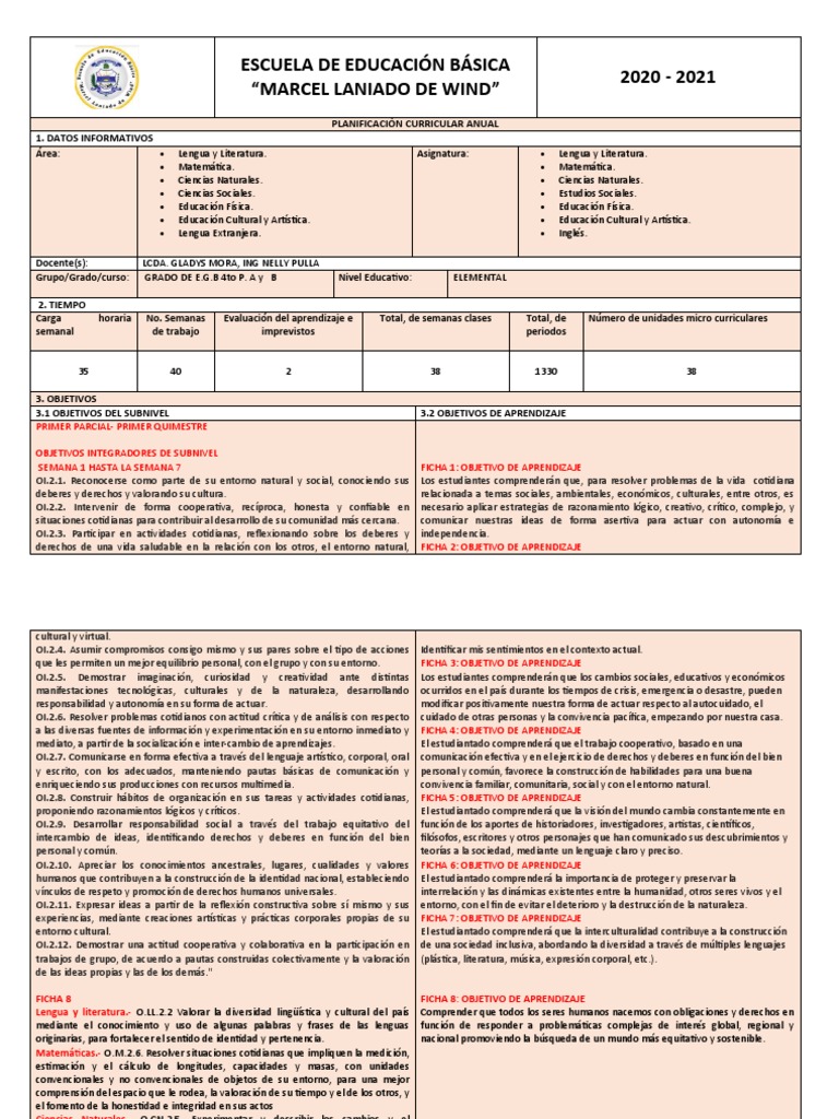 Pca Cuarto Egb | PDF | Aprendizaje | Matemáticas